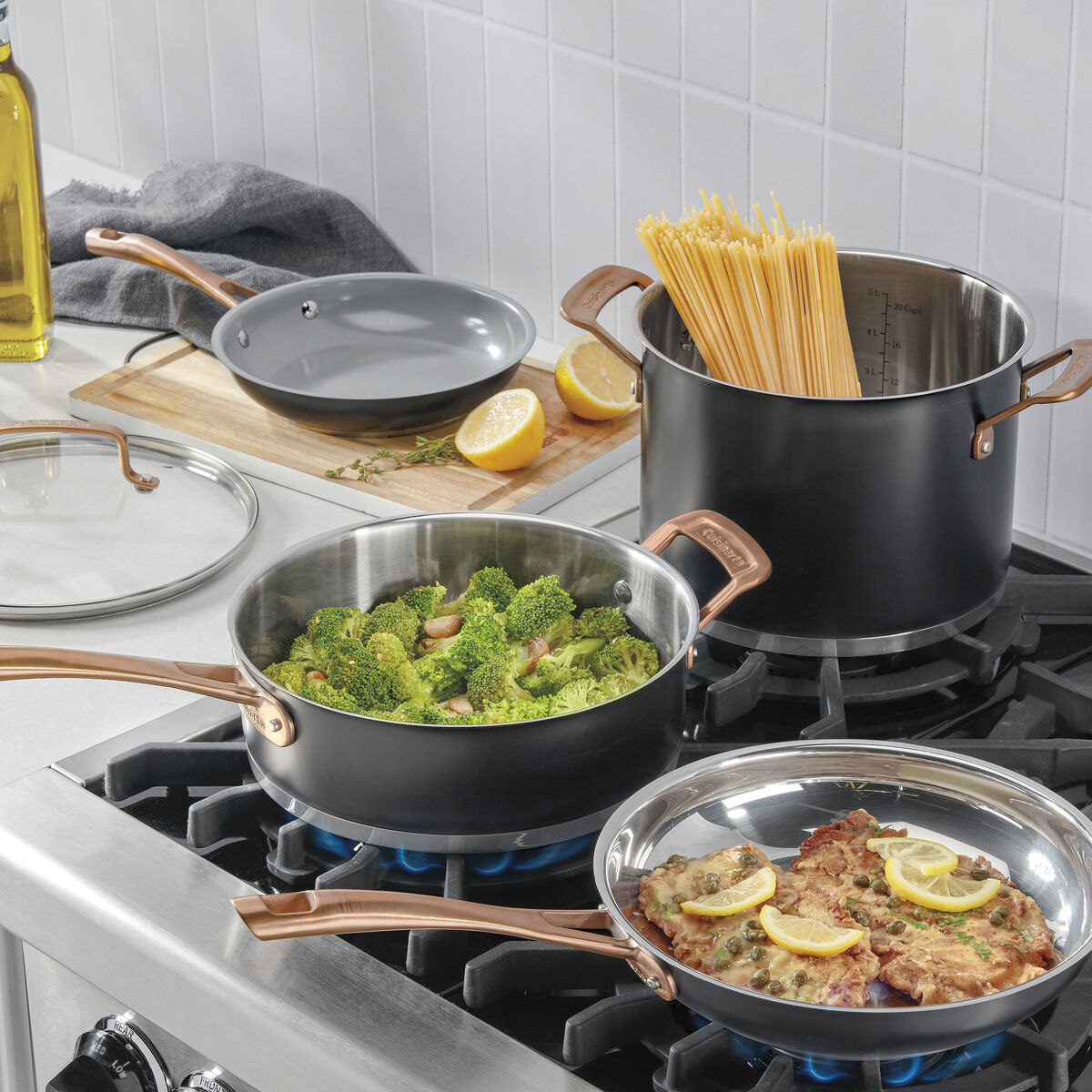 Matte Black Elegance Cookware Set, 11-Piece - Cuisinart