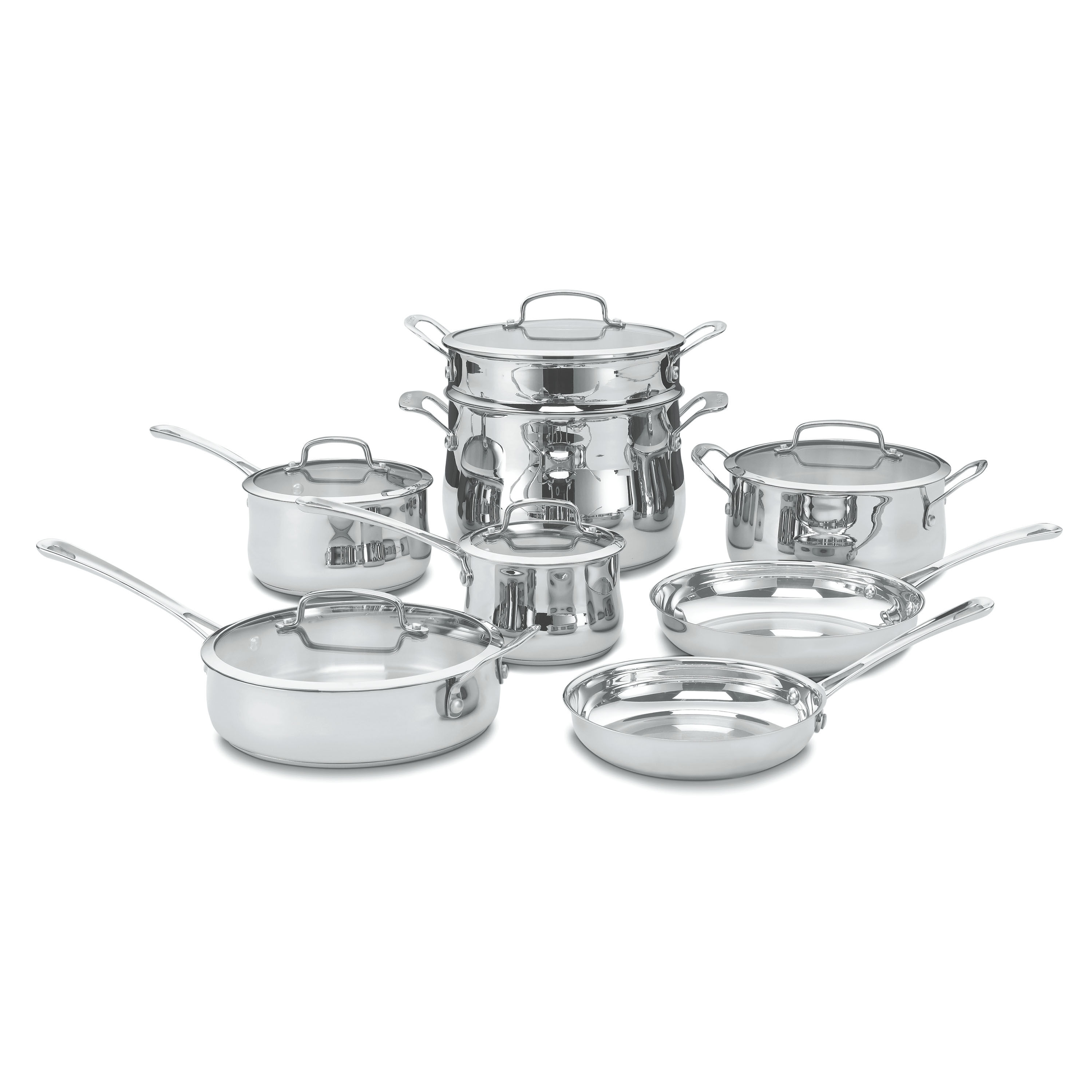 13-Pc Contour Stainless Cookware Set | $60 Off - Cuisinart