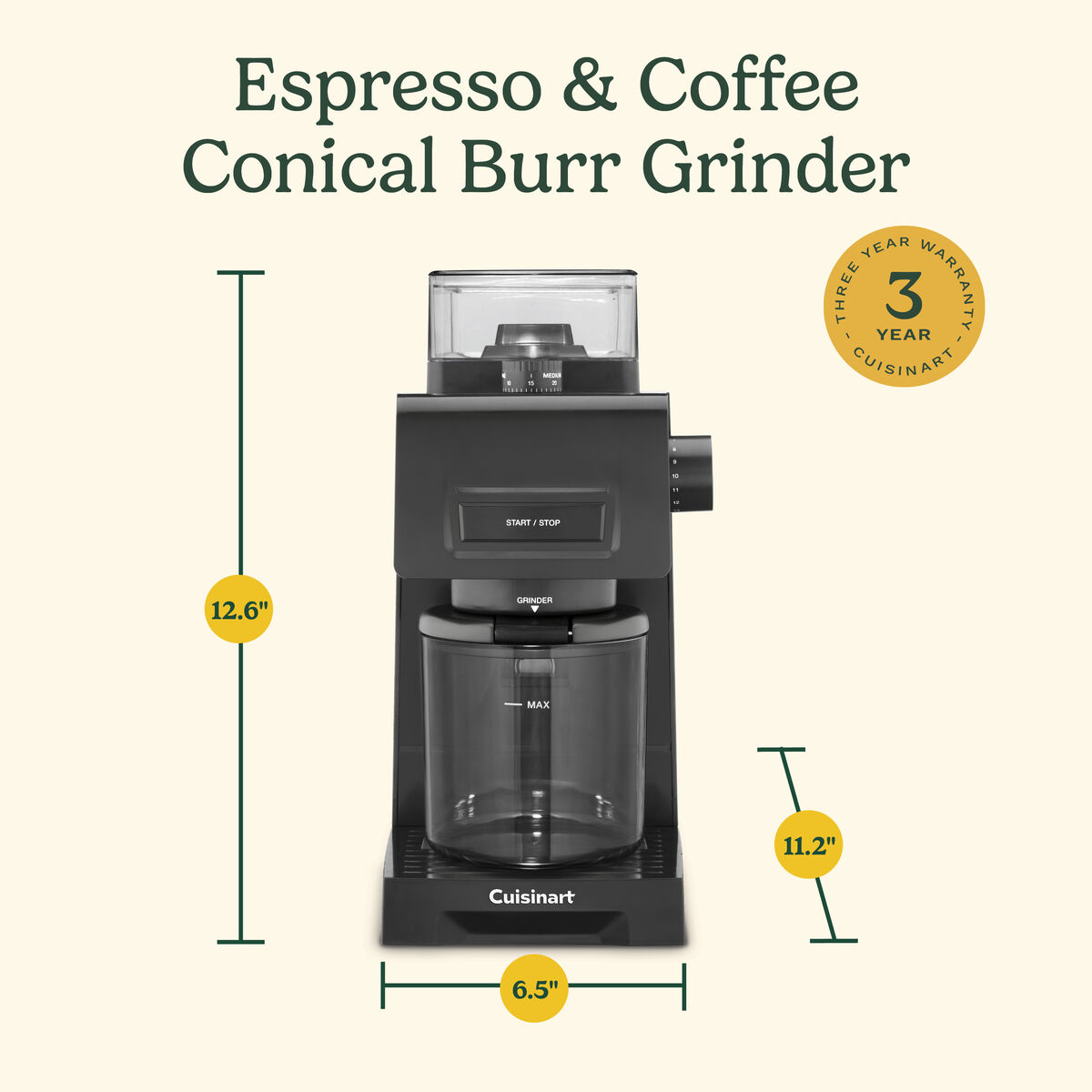 Espresso & Coffee Conical Burr Grinder - Cuisinart