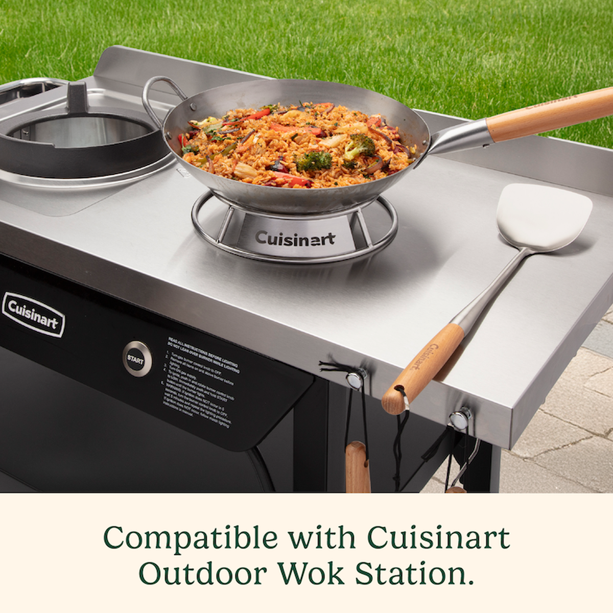 12" Carbon Steel Hammered Wok (Round) - Cuisinart