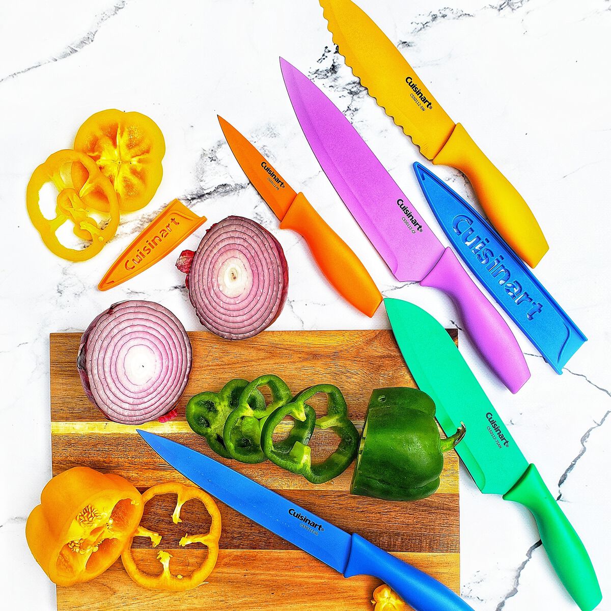 12 Piece Nonstick Color Knife Set with Blade Guards - Cuisinart