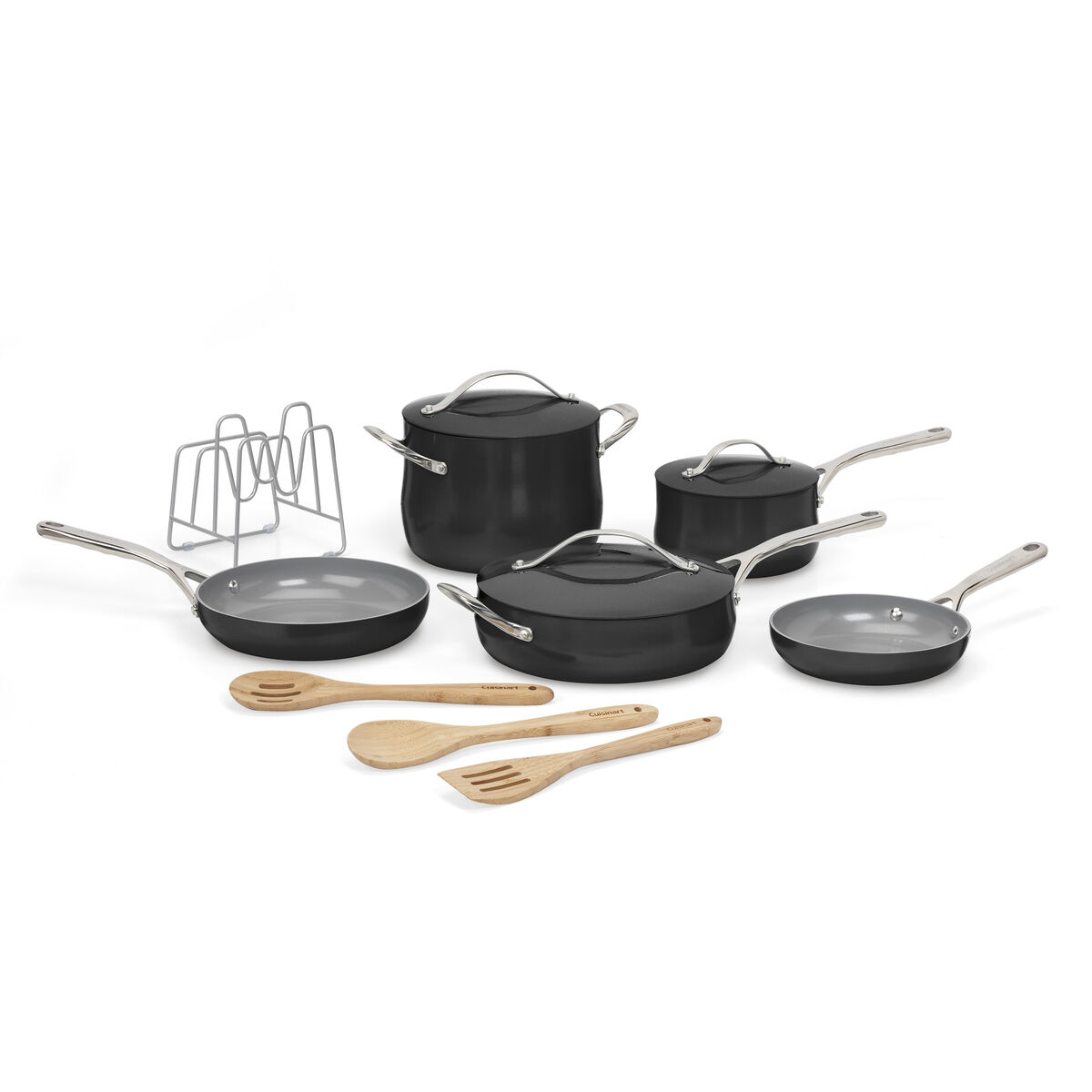 12-Pc Culinary Collection Cookware Set (Black) - Cuisinart