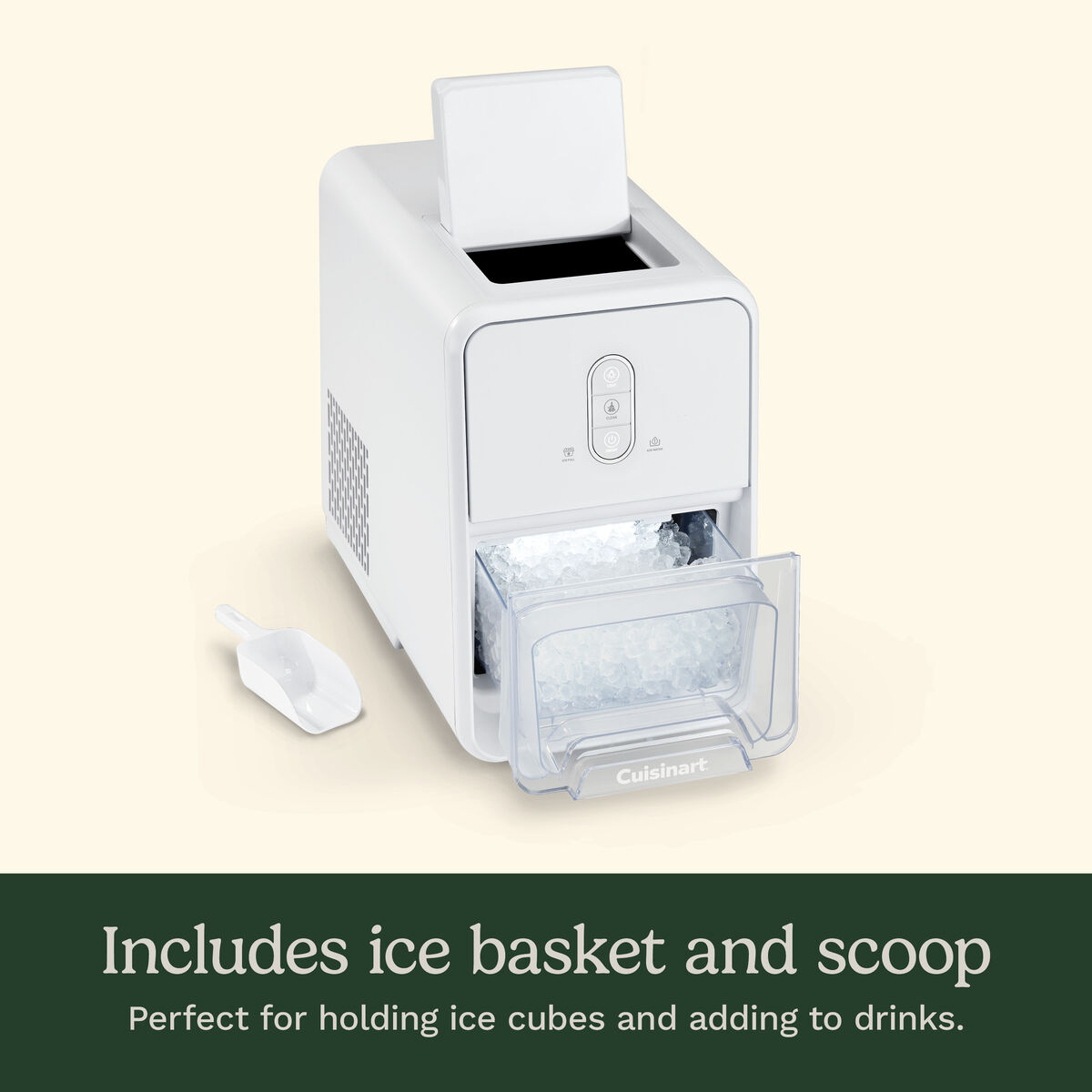 white ice cube maker