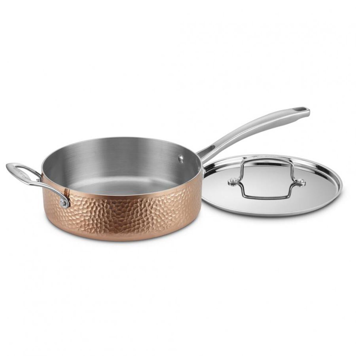 Discontinued Hammered Collection Copper Tri-Ply Stainless 9 Piece Set ...