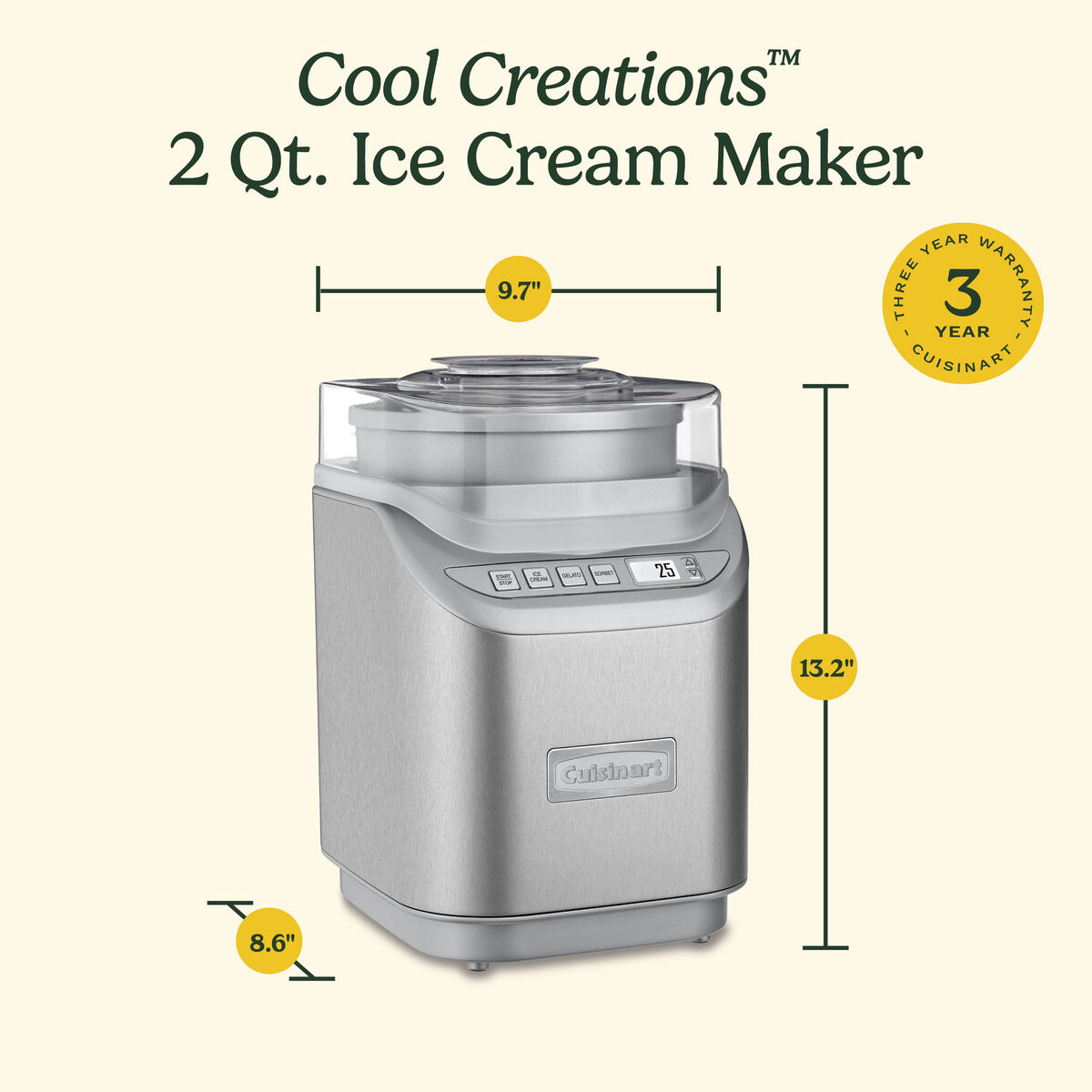 Cool Creations 2 Quart Ice Cream Maker - Cuisinart