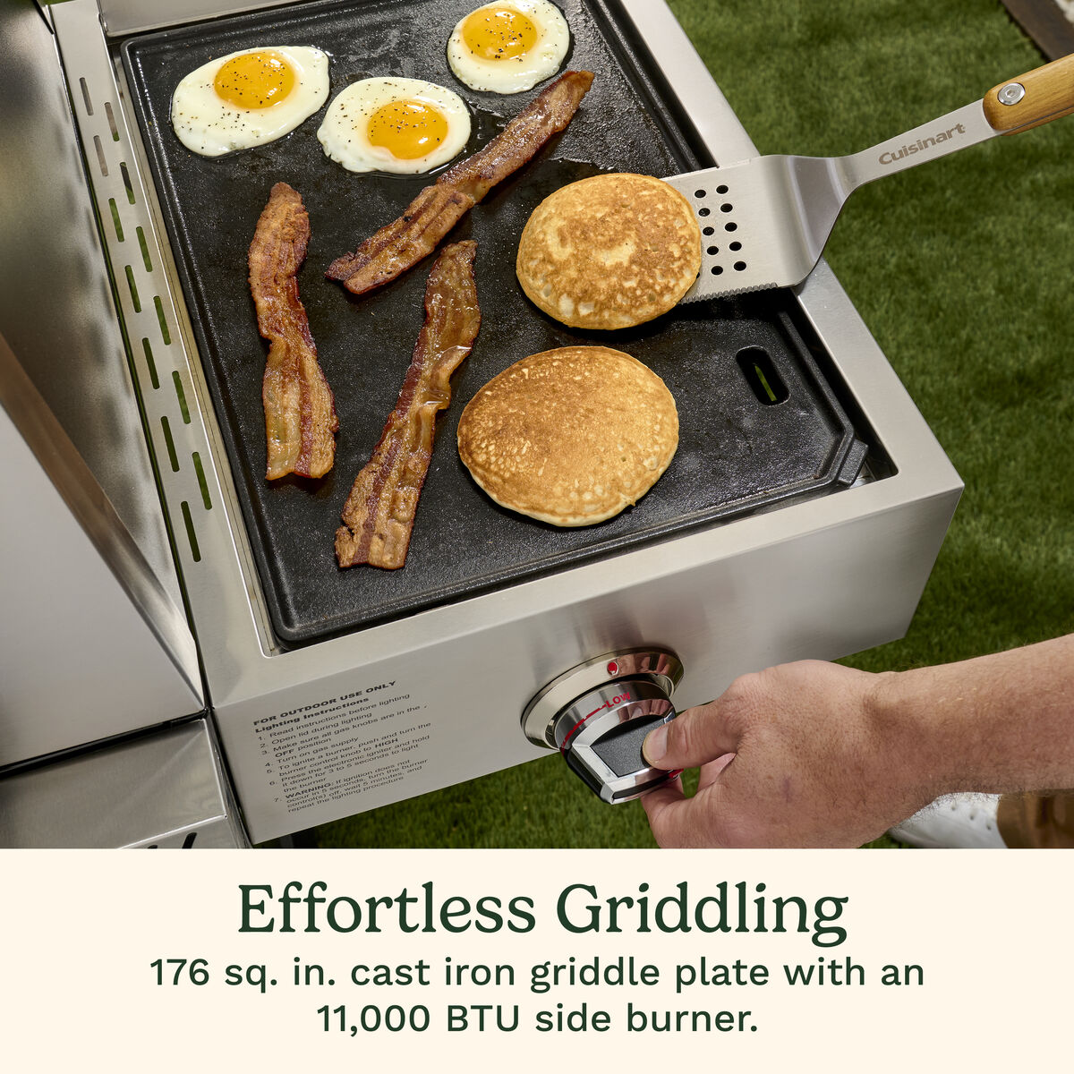 Cuisinart Propel+ Four Burner 3-in-1 Gas Grill (Grill, Griddle, Pizza ...