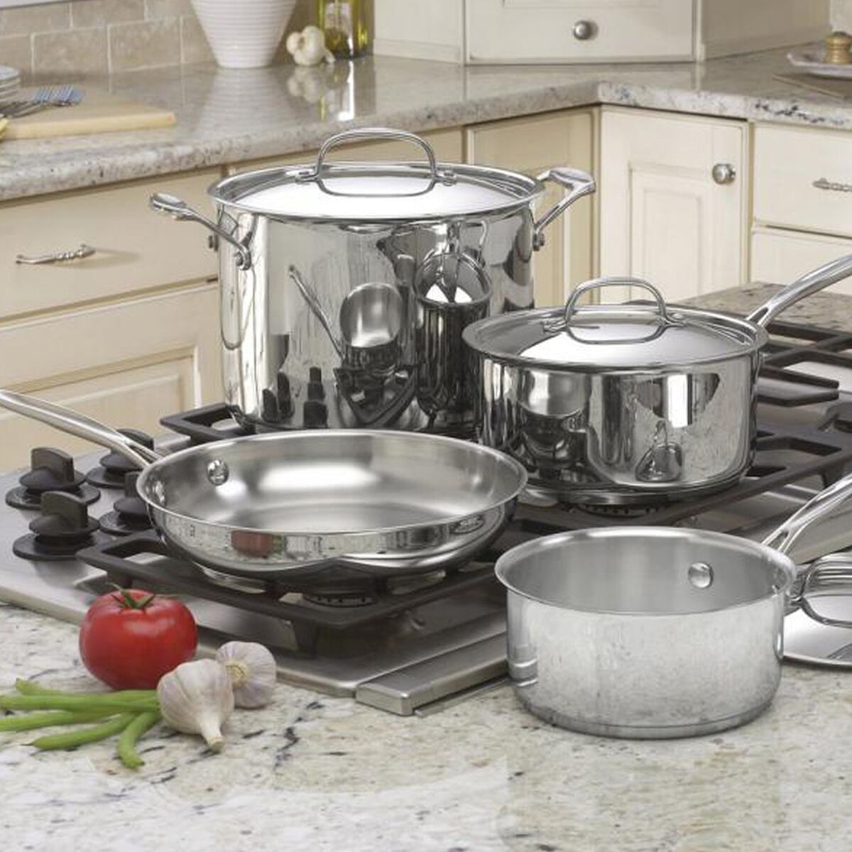 7-Pc Chef's Classic Stainless Cookware Set - Cuisinart