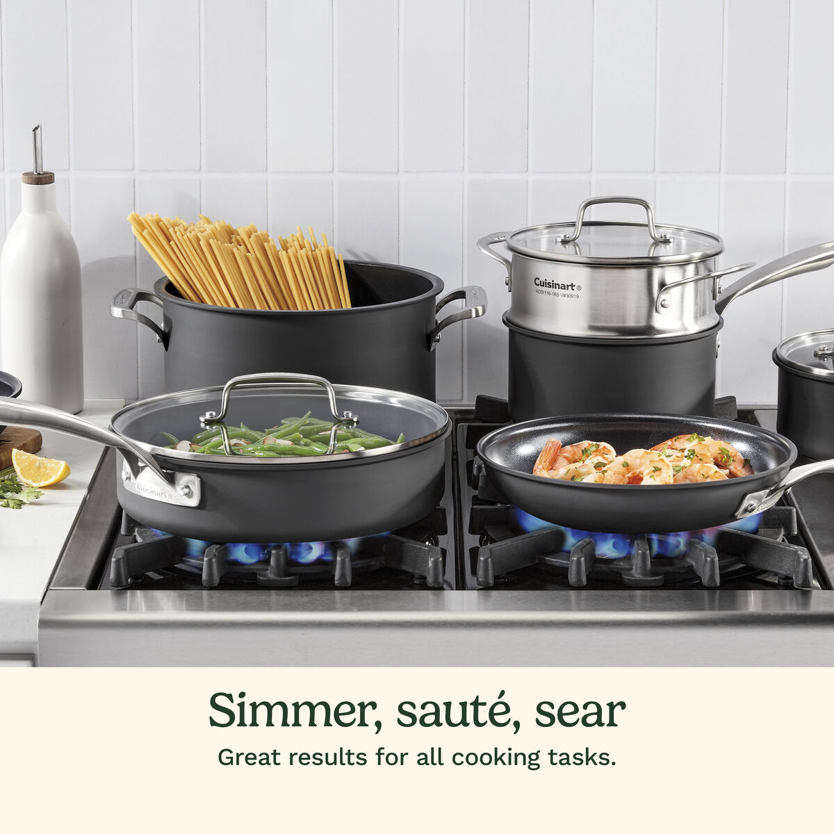 Discontinued 11-Pc DS Induction Ready Hard Anodized Nonstick Set ...