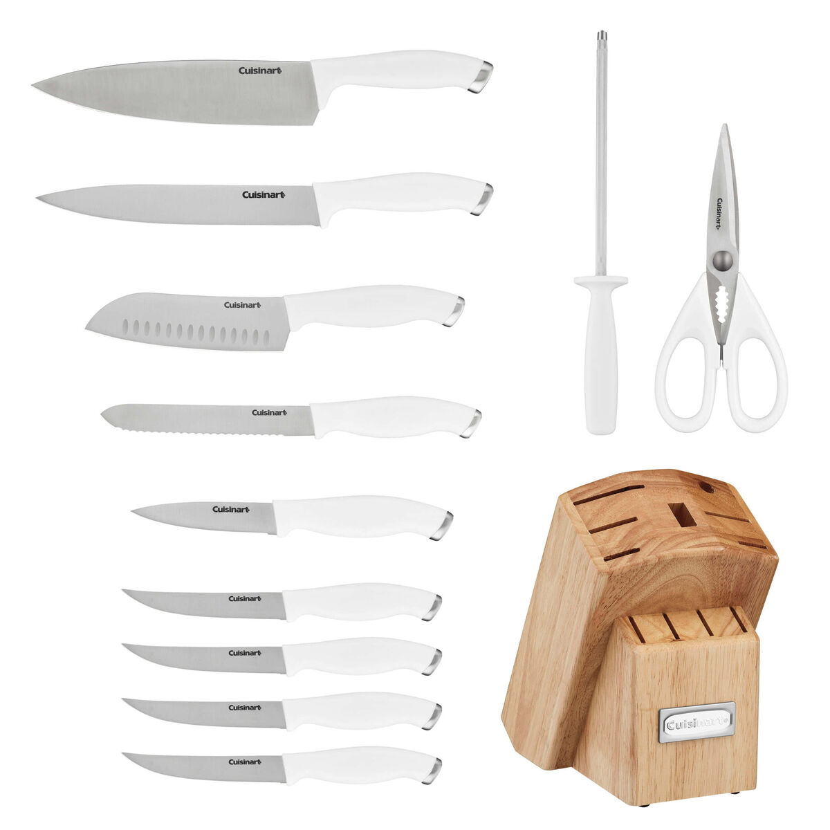 12-Pc ColorPro Knife Block Set (White) - Cuisinart