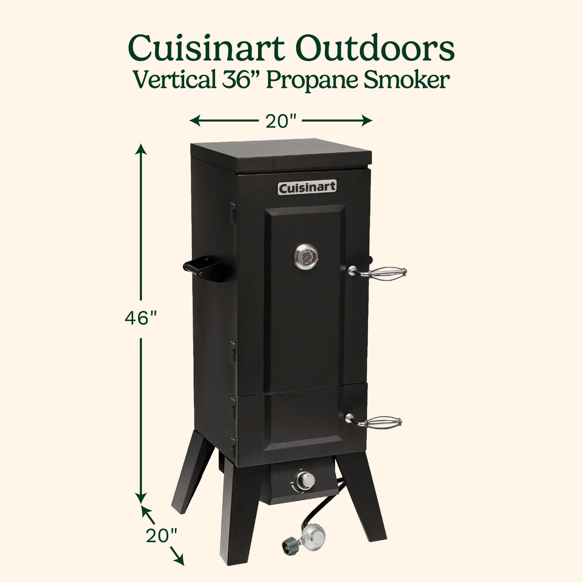 Vertical 36" Propane Smoker | Cuisinart Smokers & Pellet Grills