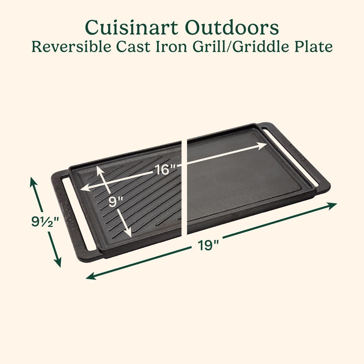 Reversible Cast Iron Grill/Griddle Plate - Cuisinart