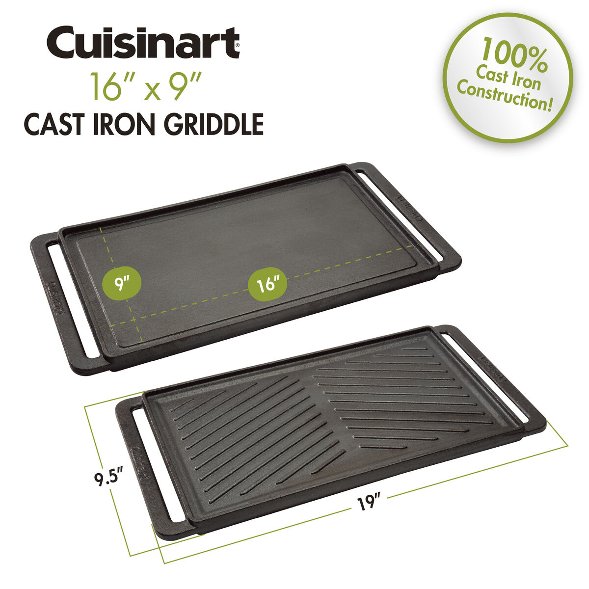 Reversible Cast Iron Grill/Griddle Plate - Cuisinart