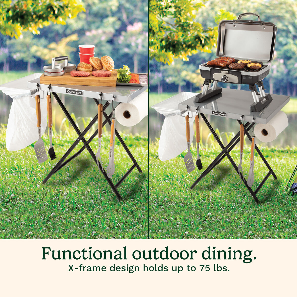 Fold 'n Go Prep Table & Grill Stand - Cuisinart