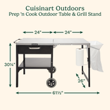 Prep 'n Cook Outdoor Table & Grill Stand | Cuisinart Covers and Stands