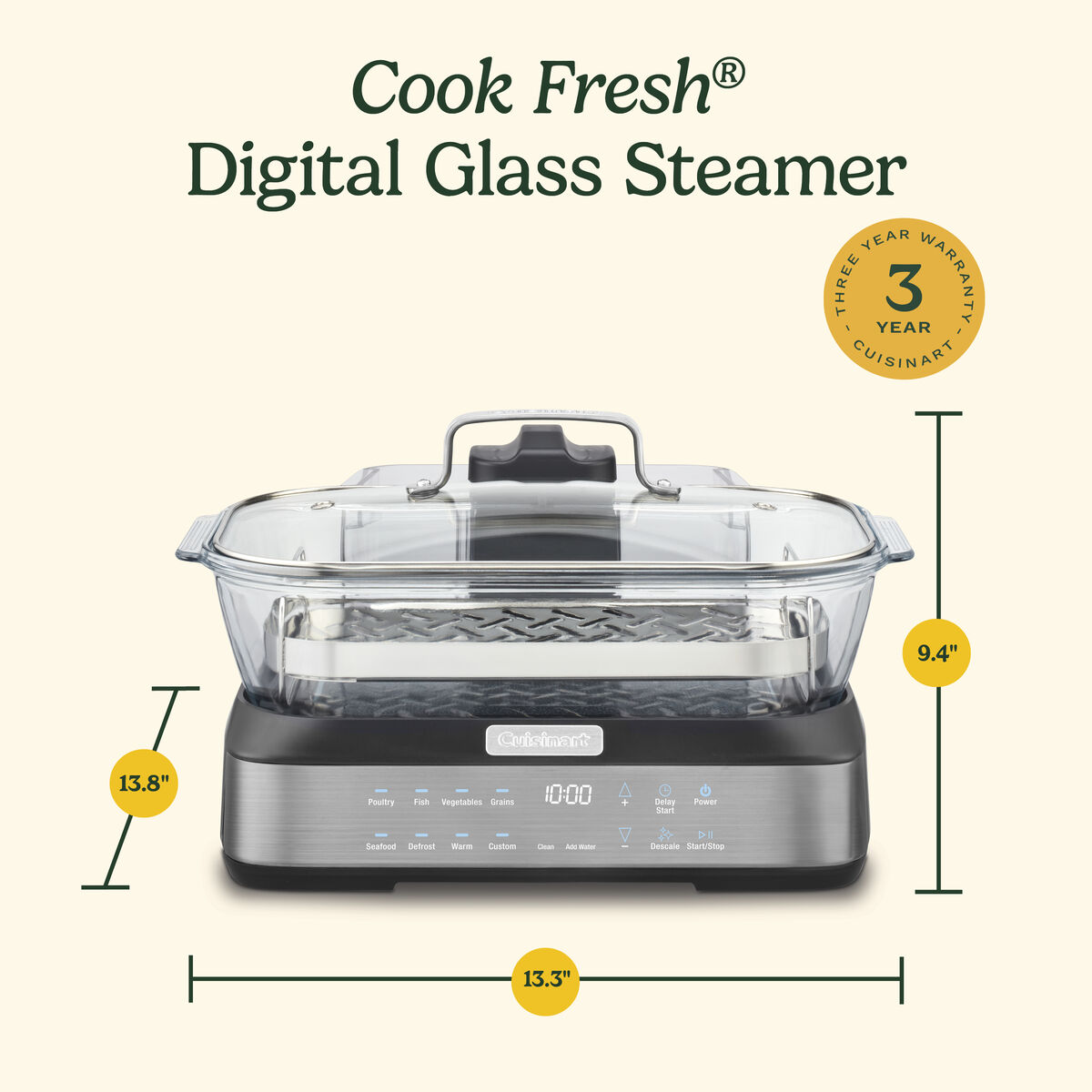 Discontinued CookFresh® Digital Glass Steamer - Cuisinart