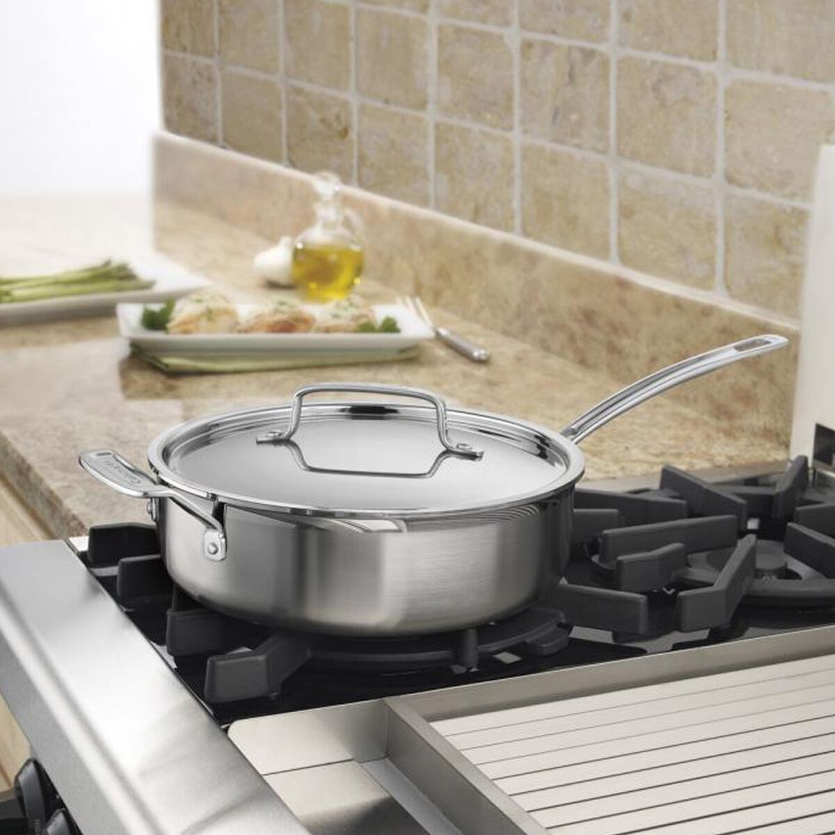 MultiClad Pro Triple Ply Stainless Cookware 3.5 Quart Sauté Pan - Cuisinart