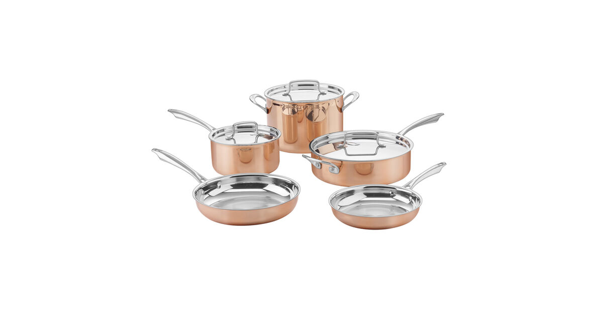 Discontinued Copper Collection Tri-Ply Cookware 8 Piece Tri-Ply ...