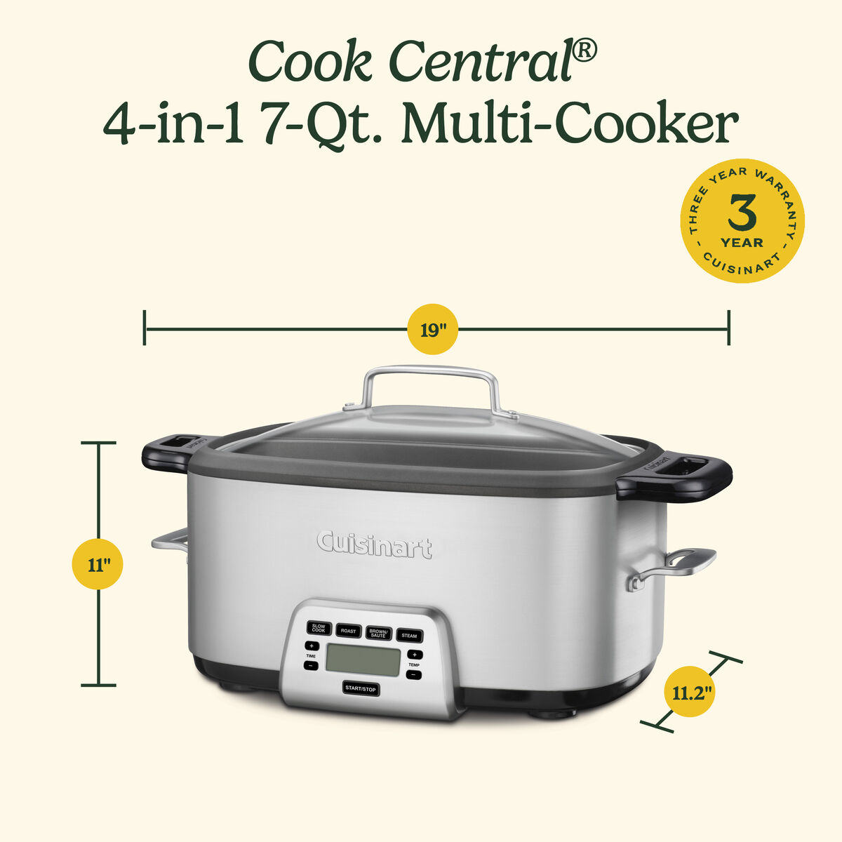 Cook Central® 4-in-1 7QT Multicooker - Cuisinart