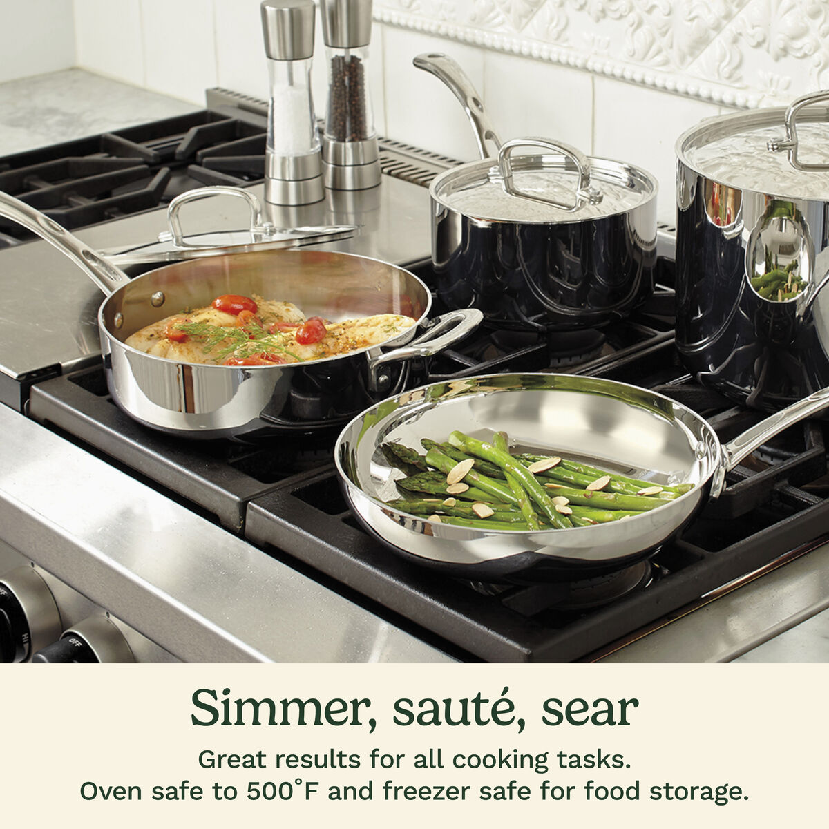 French Classic Stainless 13 Pc. Cookware | Made in France, Tri-Ply ...