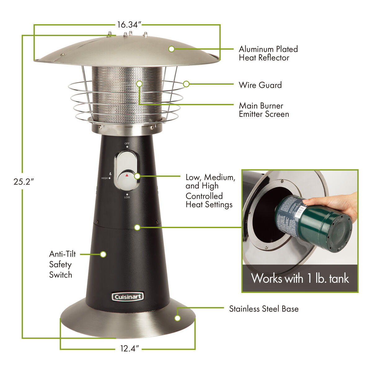 Portable Tabletop Patio Heater - Cuisinart
