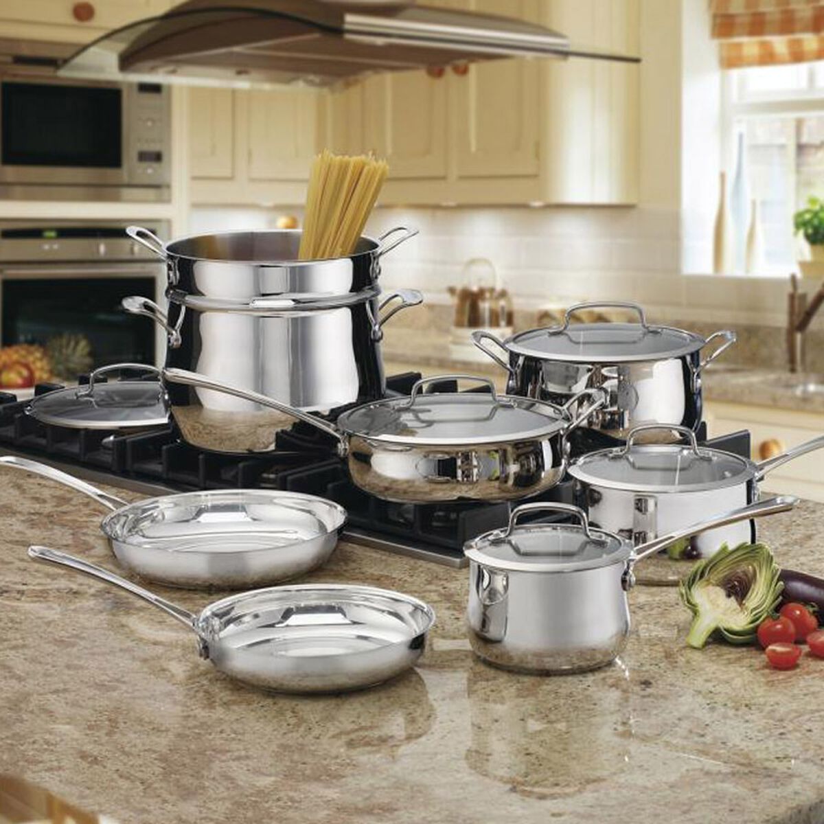 13-Pc Contour Stainless Cookware Set - Cuisinart