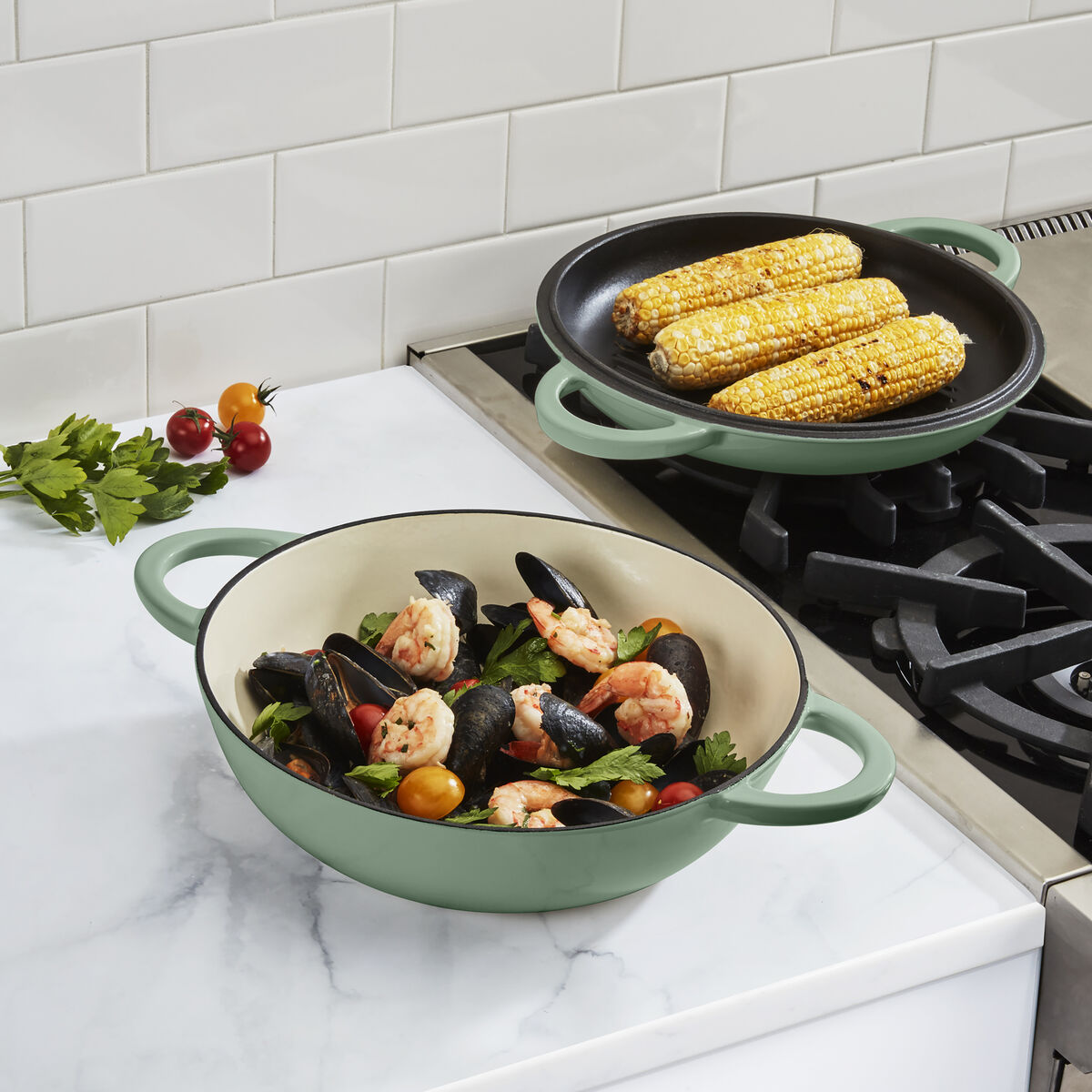 Chef's Classic™ Enameled 2-in-1 Cast Iron Multipurpose Set - Cuisinart