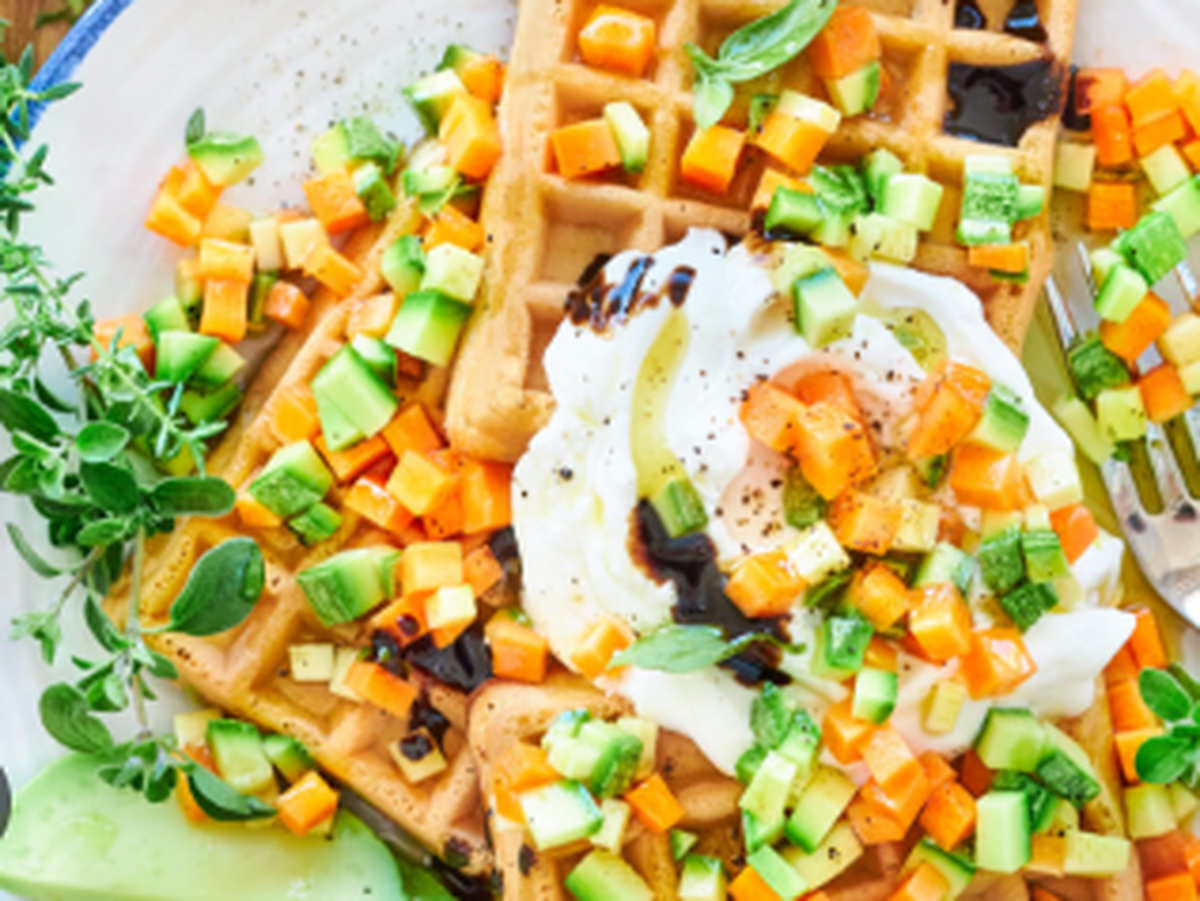 Savory Cheddar-Chive Waffles - 8 Waffles