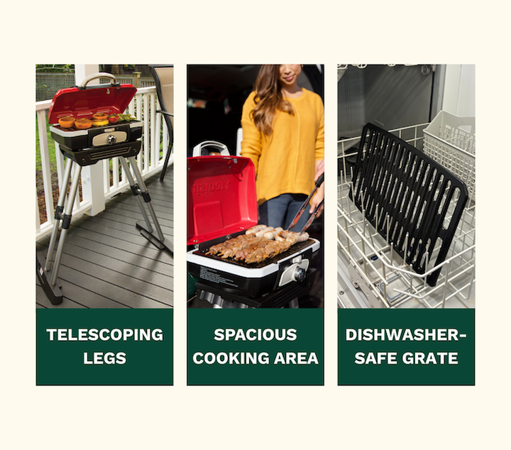 Petite Gourmet Portable Gas Grill with VersaStand | Cuisinart Portables