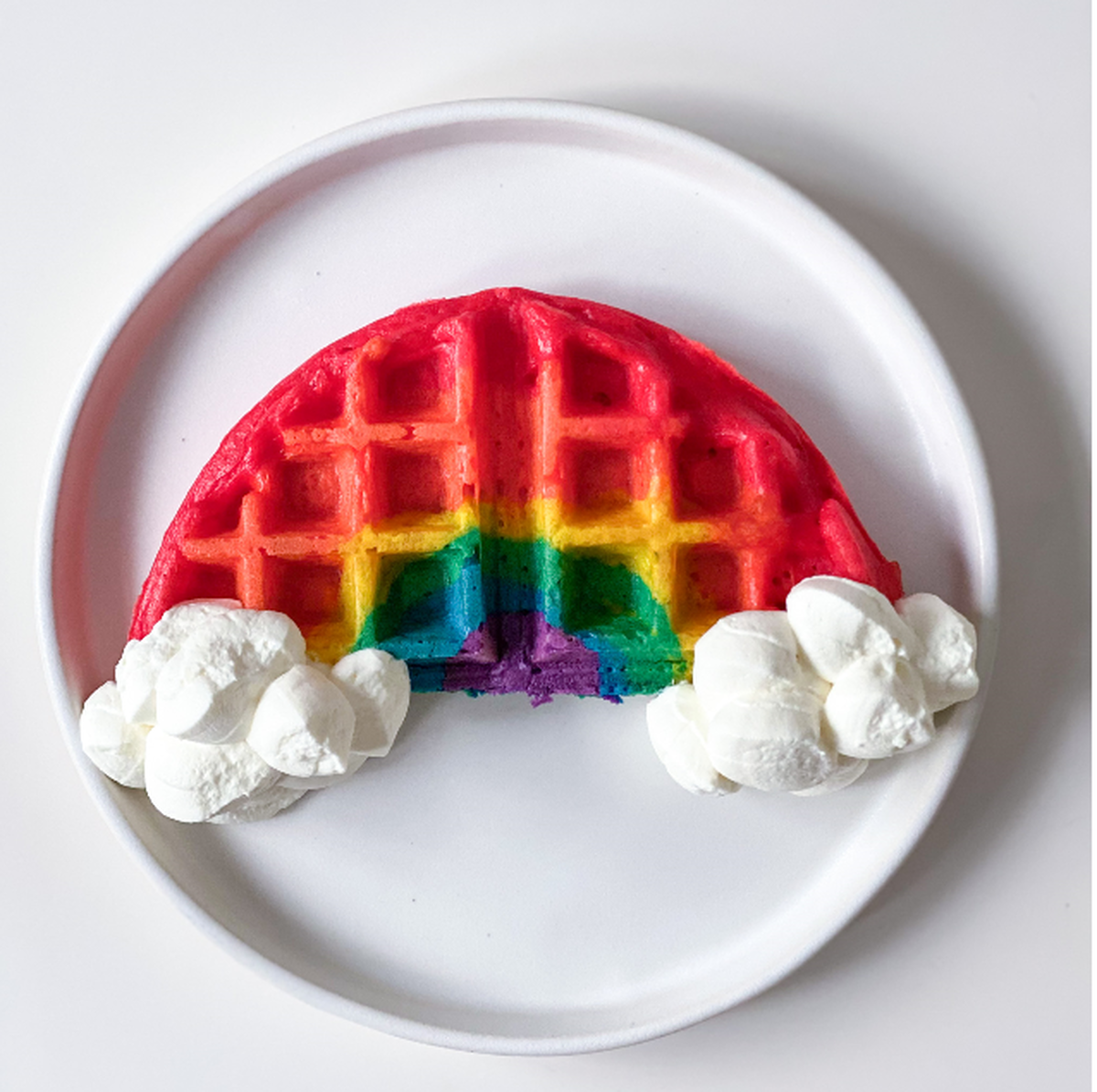 Rainbow Waffles