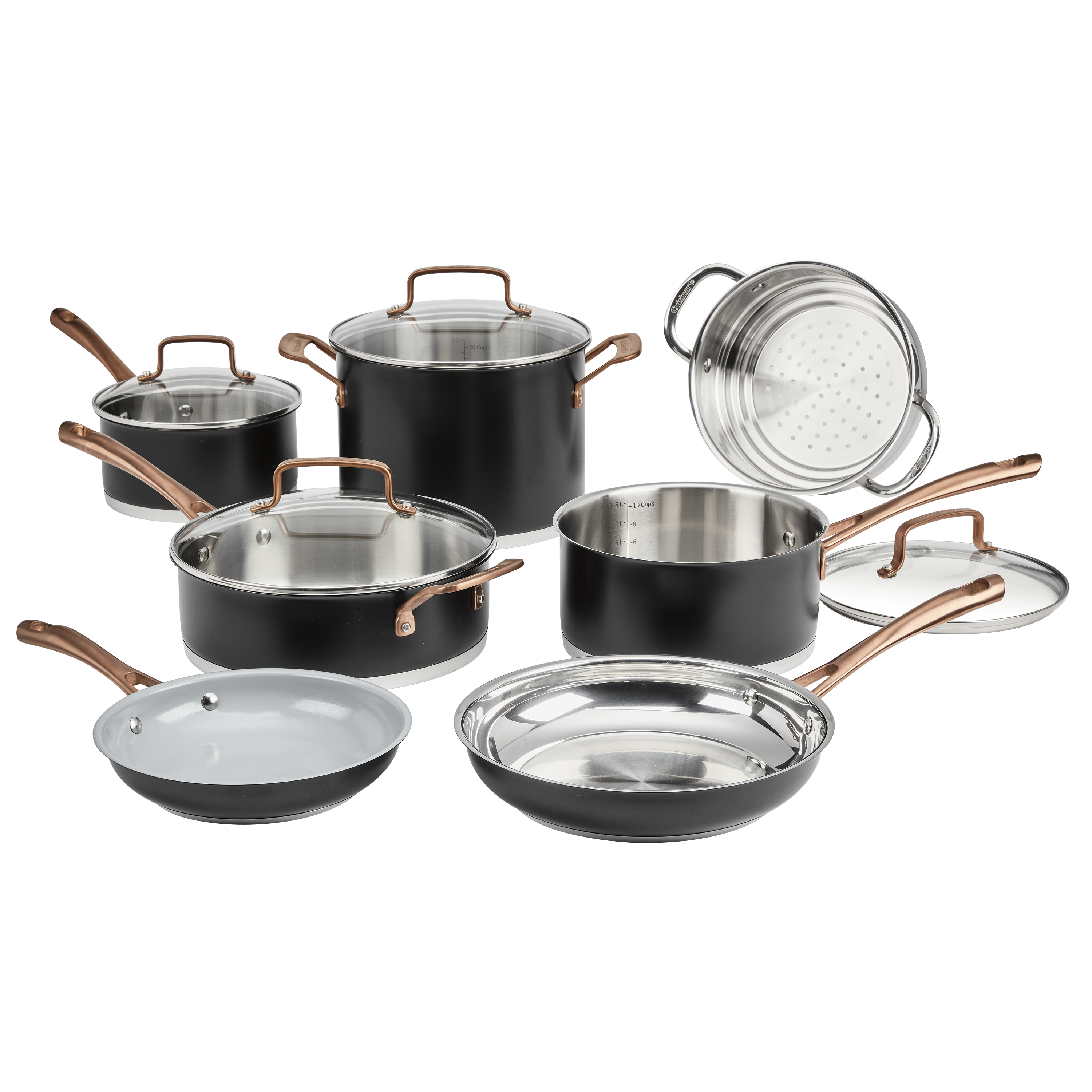 Matte Black Elegance Cookware Set, 11-Piece - Cuisinart