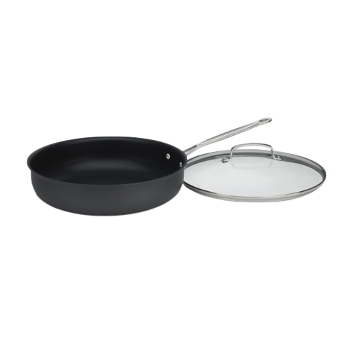 Chef's Classic™ Nonstick Hard Anodized 12" Deep Frying Pan with Cover ...