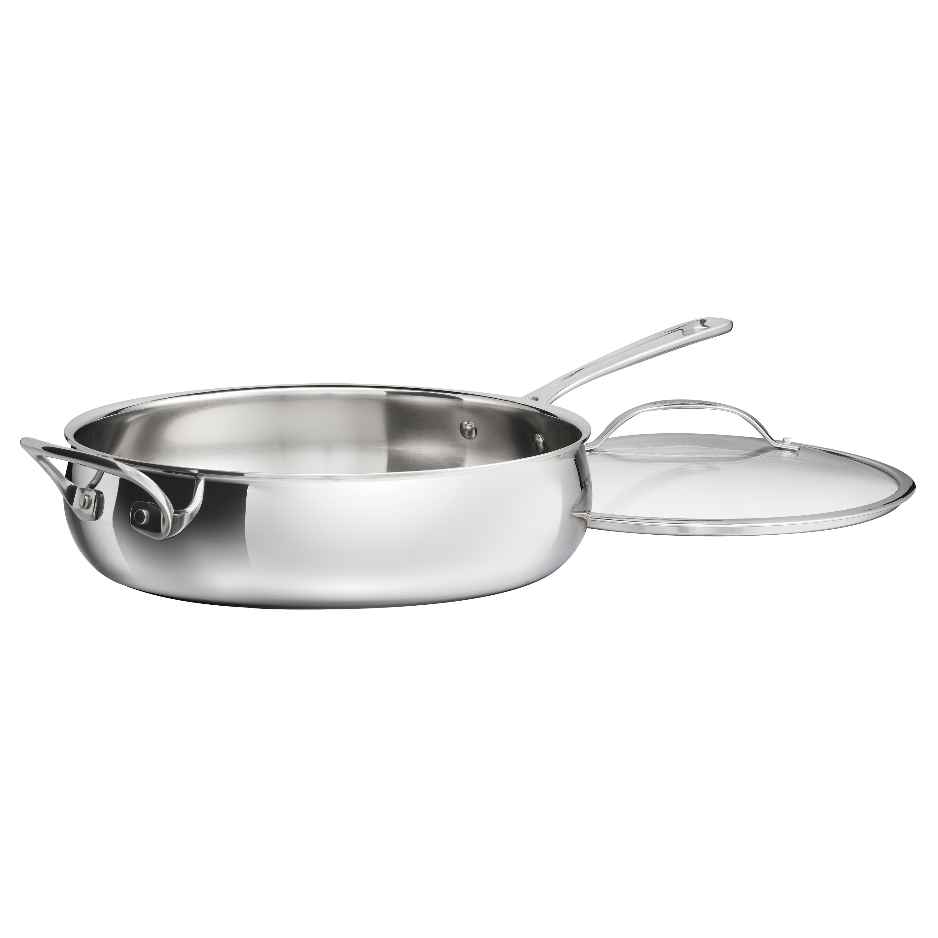 PureClad™ Triple-Ply 5.5 Qt. Stainless Steel Sauté Pan with Helper ...
