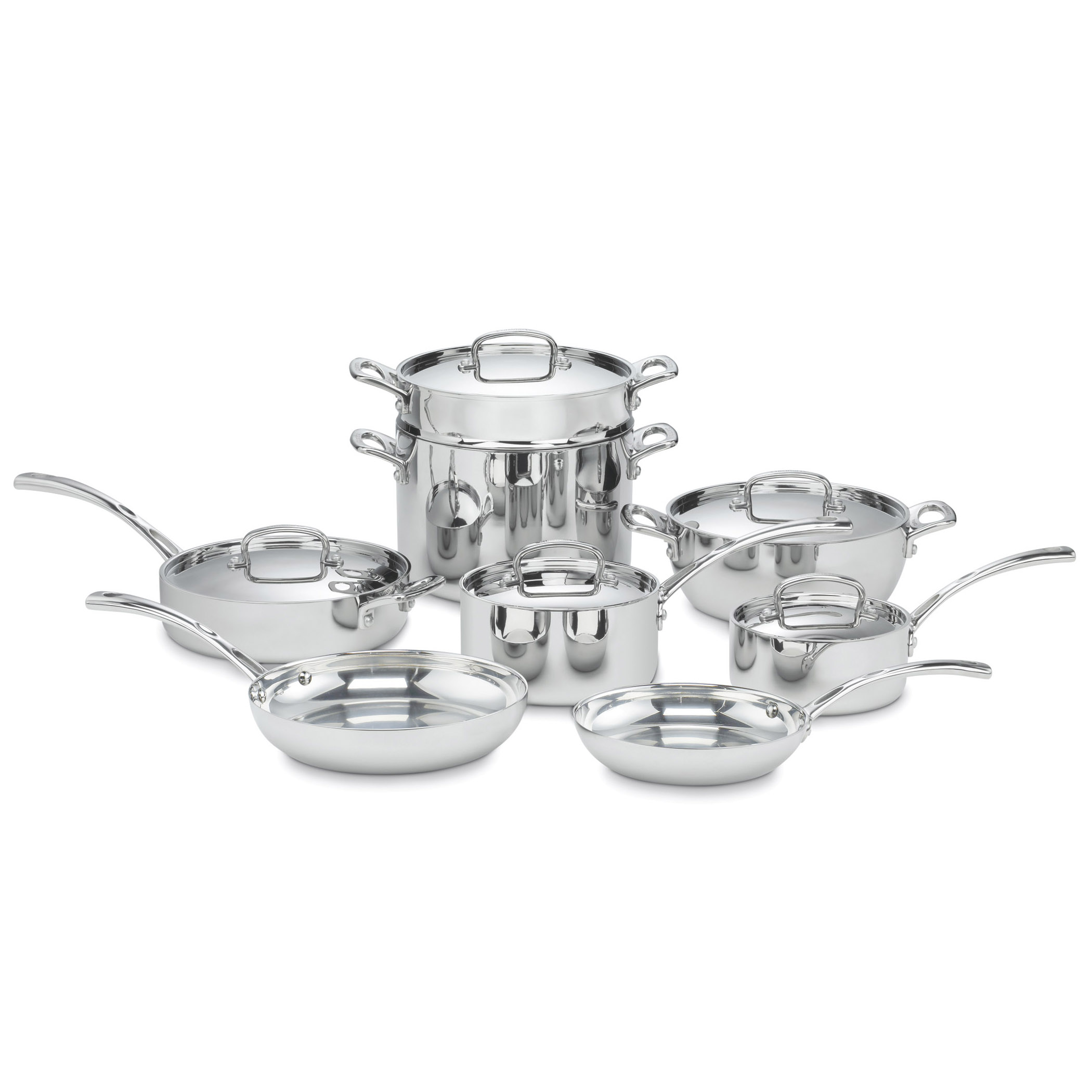 French Classic Stainless 13 Pc. Cookware | Made in France, Tri-Ply ...