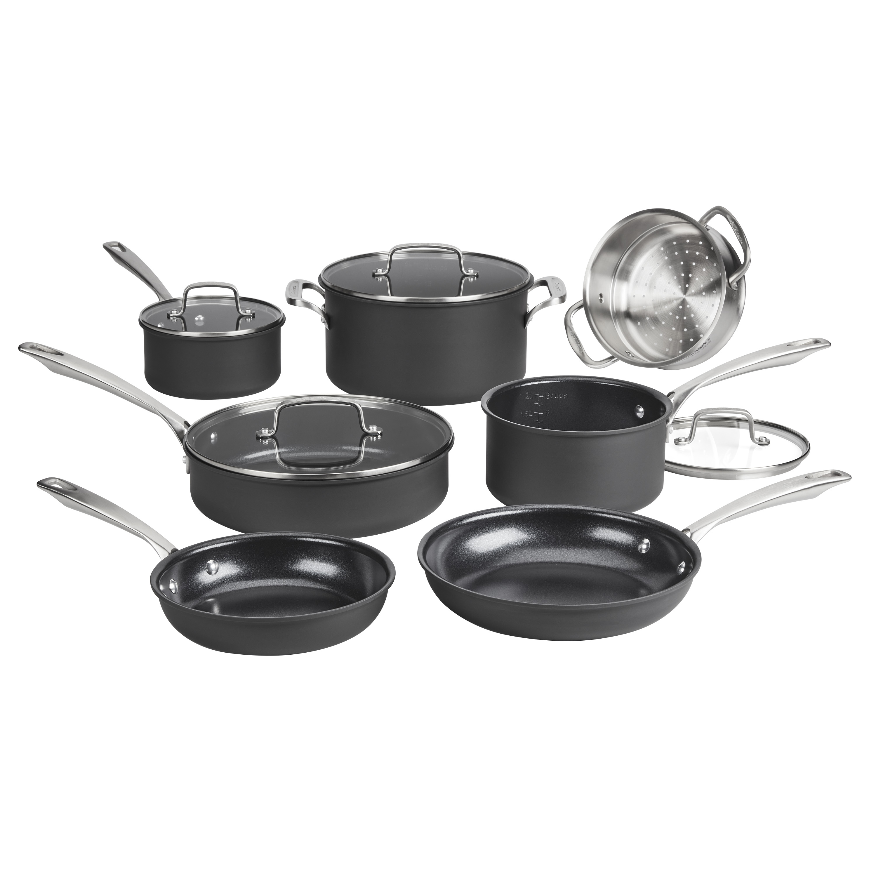 Discontinued 11-Pc DS Induction Ready Hard Anodized Nonstick Set ...